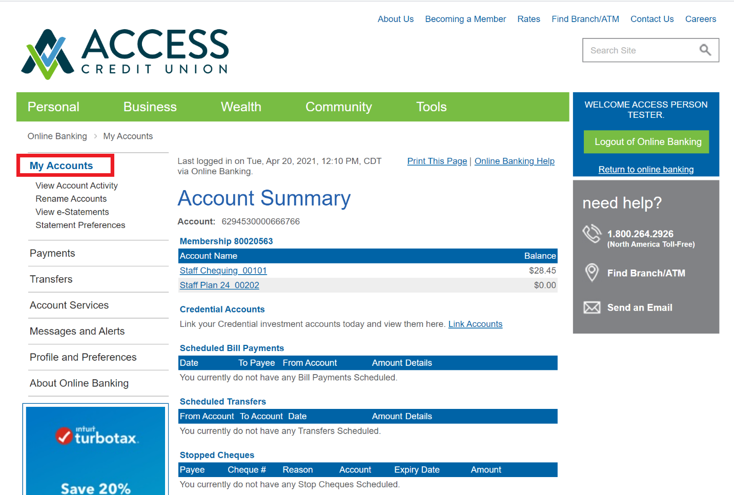 Accessing e-Statements